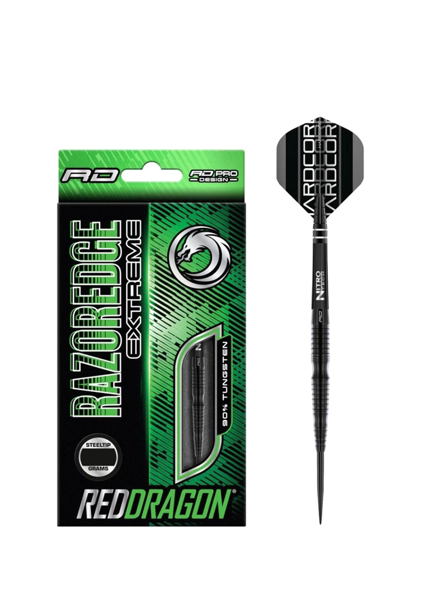 Red Dragon - Razor Edge Extreme % 90 Tungsten Çelik Uçlu Dart Oku - Siyah