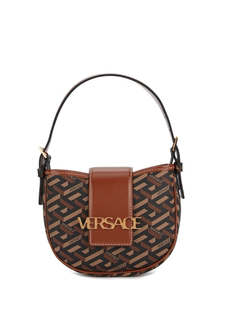 Versace Kadın Taba Logo Detaylı Omuz Çantası Turuncu EU Versace Kadın Taba Logo Detaylı Omuz Çantası Turuncu EU