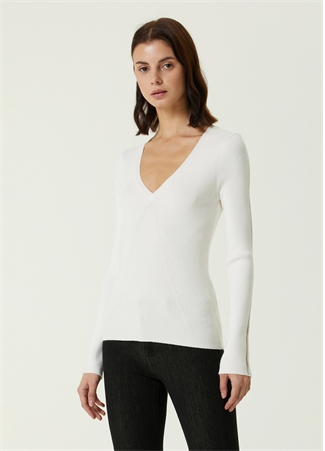 Network Kadın Slim Fit Ekru Kazak Bej L Eu