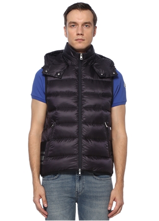 Moncler Erkek Lacivert Kapüşonlu Reflektif Logolu Puff Yelek 2 US Moncler Erkek Lacivert Kapüşonlu Reflektif Logolu Puff Yelek 2 US