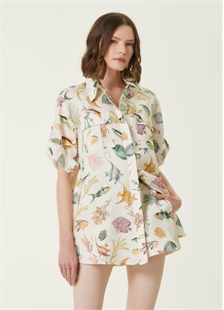 Alemais Kadın Gömlek Bej 6 Us