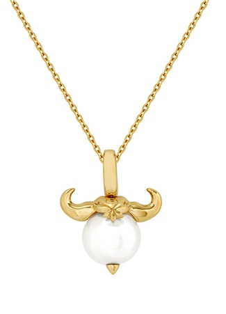 Collection-Stephen Webster Kadın Boğa Formlu İncili Altın Rengi Kolye EU Collection-Stephen Webster Kadın Boğa Formlu İncili Altın Rengi Kolye EU