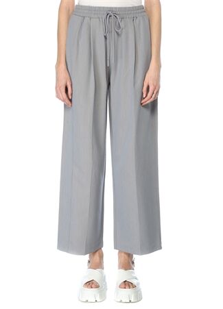 Camilla and Marc Kadın Gri Pilili Bol Paça Pantolon 0 US