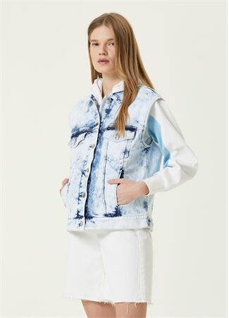 Stella McCartney Kadın Mavi Jean Yelek 40 IT