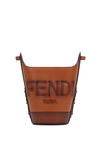 Fendi Kadın Taba Logolu Deri Omuz Çantası Turuncu EU Fendi Kadın Taba Logolu Deri Omuz Çantası Turuncu EU