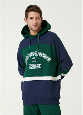 Freedom of Space Erkek Team Yeşil Kapüşonlu Logolu Sweatshirt S EU Freedom of Space Erkek Team Yeşil Kapüşonlu Logolu Sweatshirt S EU