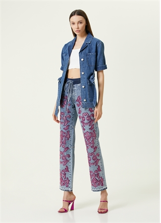 Deep Six Jeans Kadın Sara Straight Fit İşlemeli Jogger Jean Pantolon Pembe 27 Us Deep Six Jeans Kadın Sara Straight Fit İşlemeli Jogger Jean Pantolon Pembe 27 Us