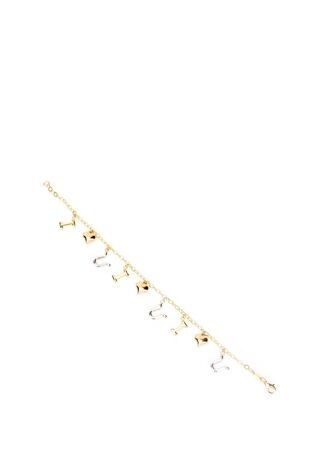 Collection Kadın Yazı Detaylı Altın Rengi Bileklik EU