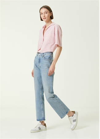 Agolde Kadın Relaxed Boot Mavi Jean Pantolon 23 US Agolde Kadın Relaxed Boot Mavi Jean Pantolon 23 US
