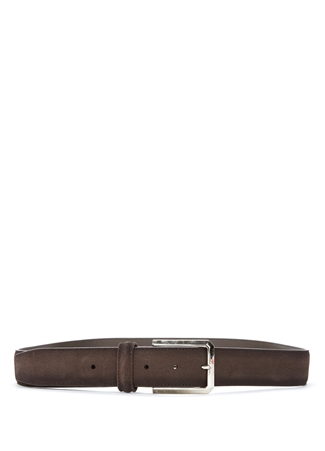 Pal Zileri Erkek Kahverengi Deri Kemer Lacivert 95 EU