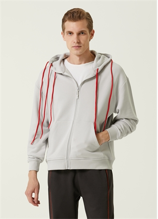 Urban Theory Gri Kapüşonlu Nakışlı Sweatshirt S EU Urban Theory Gri Kapüşonlu Nakışlı Sweatshirt S EU