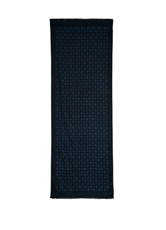 Palzileri Lab Erkek Siyah Geometrik Desenli Atkı EU