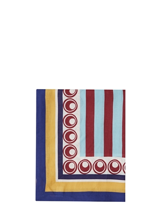 La Doublej Large Bordo Mavi Çizgili Keten Masa Örtüsü La Doublej Large Bordo Mavi Çizgili Keten Masa Örtüsü