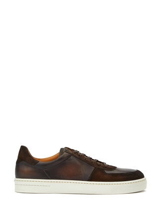 Magnanni Erkek Kahverengi Logolu Deri Sneaker 4 EU Magnanni Erkek Kahverengi Logolu Deri Sneaker 4 EU