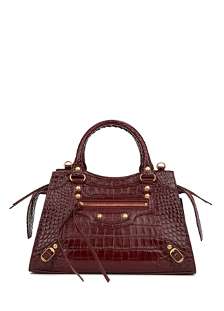 Balenciaga Kadın Neo Classic Small Bordo Deri Omuz Çantası EU Balenciaga Kadın Neo Classic Small Bordo Deri Omuz Çantası EU