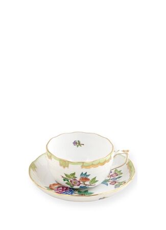 Herend Victoria Porselen Çay Fincanı Çok Renkli