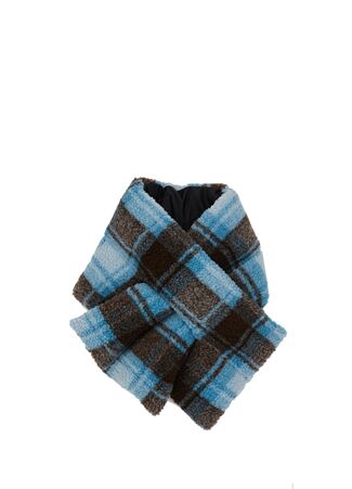 Beymen Club Kadın Mavi Ekose Desenli Dokulu Boyunluk EU Beymen Club Kadın Mavi Ekose Desenli Dokulu Boyunluk EU