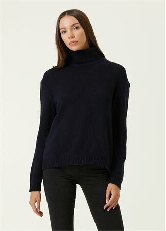 Valentino Kadın Lacivert Balıkçı Yaka Kaşmir Kazak XS EU