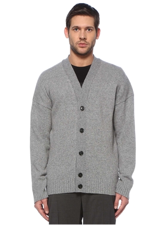 Opening Ceremony Erkek Gri Dokulu Yün Hırka Siyah XS EU