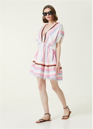 Lem Kadın Kaftan Beyaz Xs Eu