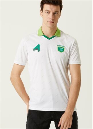 Probably x Academia Erkek Beyaz Logo Baskılı T-shirt S EU