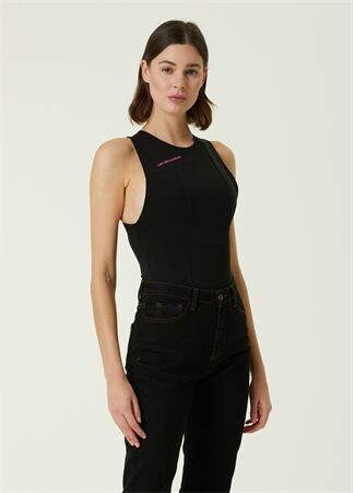 Les Benjamins Kadın Siyah Logolu Kolsuz Body S EU