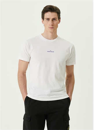 Stone Island Erkek Beyaz Logo Baskılı T-shirt Pembe S Eu Stone Island Erkek Beyaz Logo Baskılı T-shirt Pembe S Eu