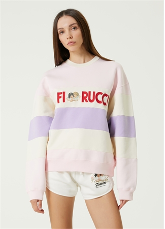 FIORUCCI Kadın Angels Altın Rengi Beyaz Çizgili Sweatshirt S EU FIORUCCI Kadın Angels Altın Rengi Beyaz Çizgili Sweatshirt S EU