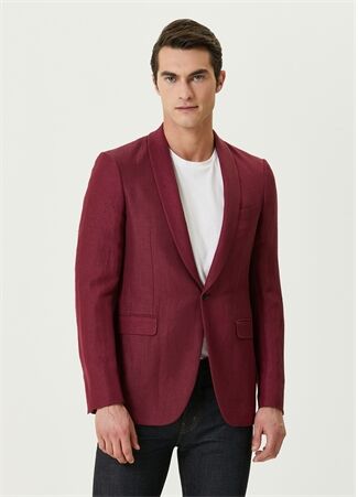 Pal Zileri Erkek Mürdüm Yün Ceket Mor 48 IT