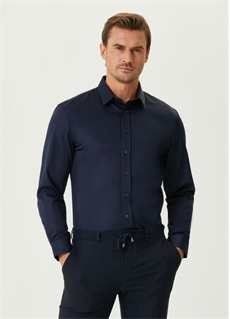 Network Erkek Slim Fit Lacivert Non-iron Gömlek 38 Eu Network Erkek Slim Fit Lacivert Non-iron Gömlek 38 Eu