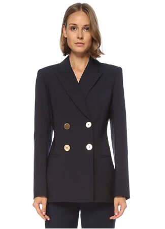 Camilla and Marc Kadın Bailey Lacivert Kruvaze Yaka Ceket 8 US