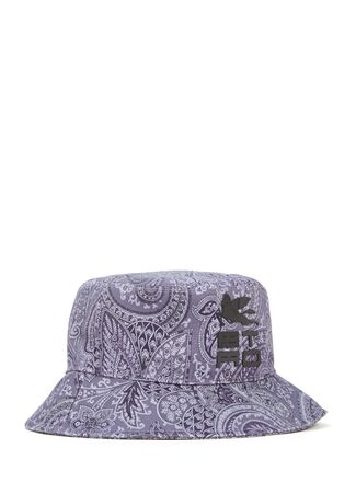 Etro Kadın Mavi Şal Desenli Bucket Şapka 57 EU