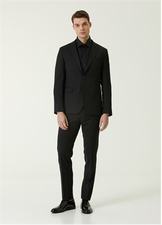 Beymen Club Erkek Drop 6 Siyah İnce Yün Takım Elbise 46
