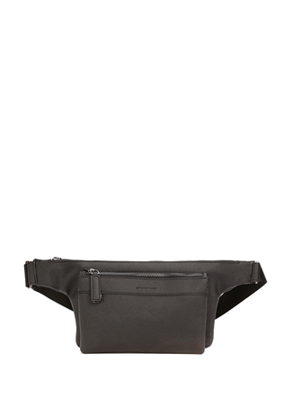 Beymen Club Erkek Siyah Logolu Deri Bel Çantası EU