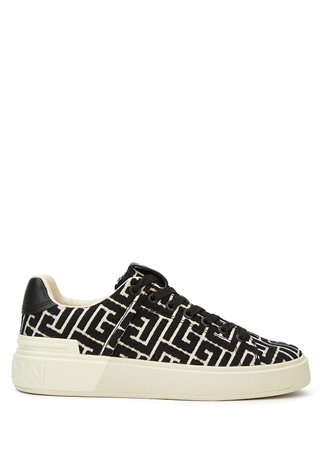 Balmain Kadın Siyah Beyaz Geometrik Logo Desenli Sneaker 36 EU Balmain Kadın Siyah Beyaz Geometrik Logo Desenli Sneaker 36 EU