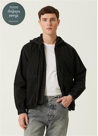 Academia Erkek Antrasit Kapüşonlu İç Yelek Detaylı Denim Mont Gri XS EU Academia Erkek Antrasit Kapüşonlu İç Yelek Detaylı Denim Mont Gri XS EU