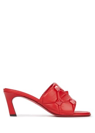 Valentino Garavani Kadın Rockstud Kırmızı Deri Terlik 38 EU