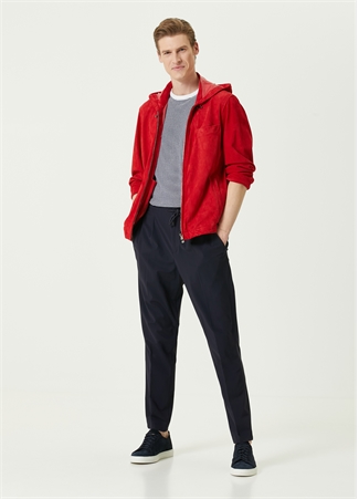 Z Zegna Erkek Lacivert Beli Bağcıklı Pilili Pantolon 48 It Z Zegna Erkek Lacivert Beli Bağcıklı Pilili Pantolon 48 It