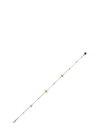 Collection Kadın Top Dokulu Deri Bileklik EU