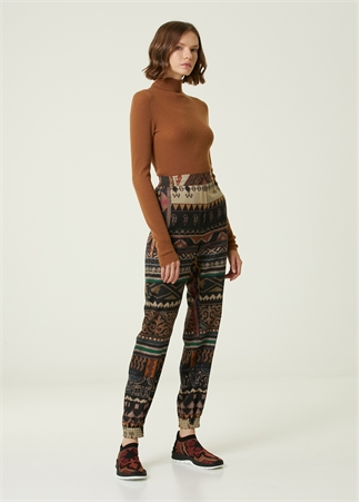 Etro Kadın Regular Fit Bej Desenli Yün Jogger Pantolon Siyah 42 IT Etro Kadın Regular Fit Bej Desenli Yün Jogger Pantolon Siyah 42 IT