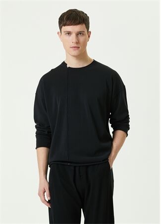 Isabel Benenato Erkek Siyah Yaka Detaylı Dekoratif Dikişli Kazak L EU Isabel Benenato Erkek Siyah Yaka Detaylı Dekoratif Dikişli Kazak L EU