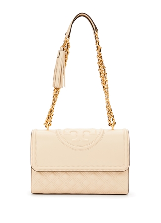Tory Burch Kadın Krem Logo Detaylı Deri Çanta Bej Eu Tory Burch Kadın Krem Logo Detaylı Deri Çanta Bej Eu
