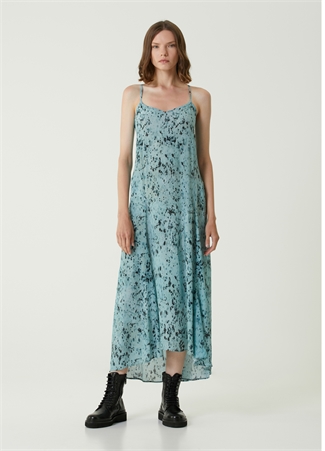Allsaints Kadın Relaxed Fit Eli Yermo Mavi Desenli Midi Elbise 2 UK Allsaints Kadın Relaxed Fit Eli Yermo Mavi Desenli Midi Elbise 2 UK