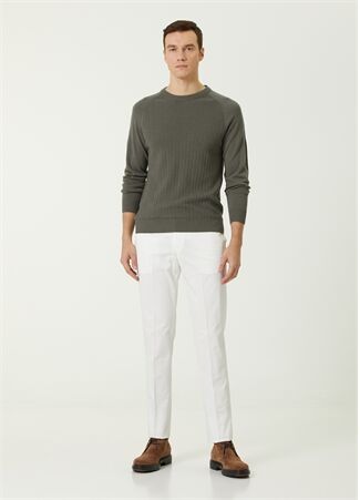 Pal Zileri Erkek Beyaz Pantolon 48 IT