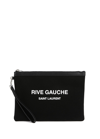 Kadın Siyah Logolu El Portföyü EU