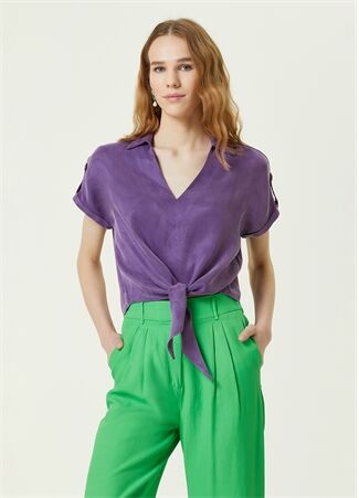 Network Kadın Bluz Mor S Eu