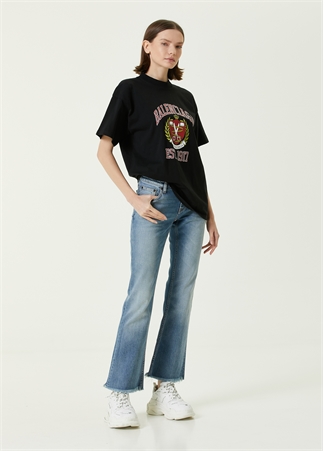 Balenciaga Kadın Flared Crop Mavi Jean Pantolon 26 US Balenciaga Kadın Flared Crop Mavi Jean Pantolon 26 US