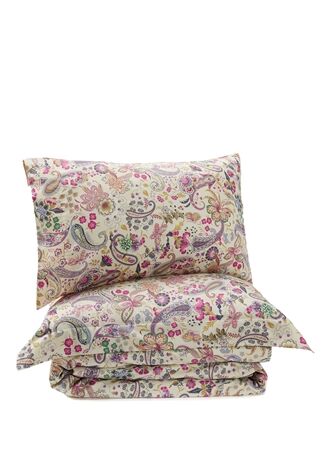 Etro Home Pembe Desenli 240x220 cm Nevresim Takımı Bej Etro Home Pembe Desenli 240x220 cm Nevresim Takımı Bej