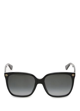 Gucci Kadın Siyah Kare Güneş Gözlüğü 57 EU