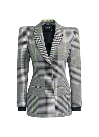 Adidas X Ivy Park Kadın Siyah Beyaz Ekose Desenli Ceket XS EU Adidas X Ivy Park Kadın Siyah Beyaz Ekose Desenli Ceket XS EU